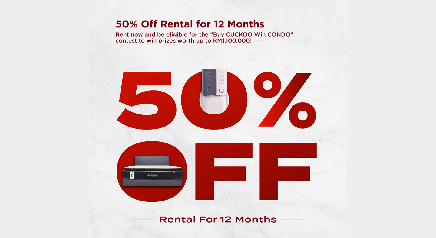 Cuckoo Year End Sale 2025 – 50% OFF Rental Promo